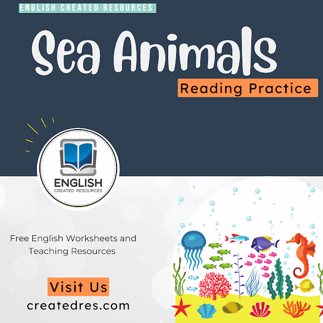 Sea Animals Reading Practice - English Created Resources