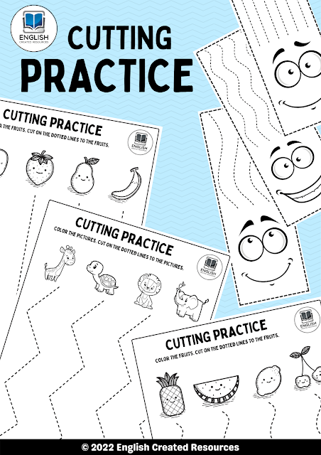 Cutting Practice Book - English Created Resources