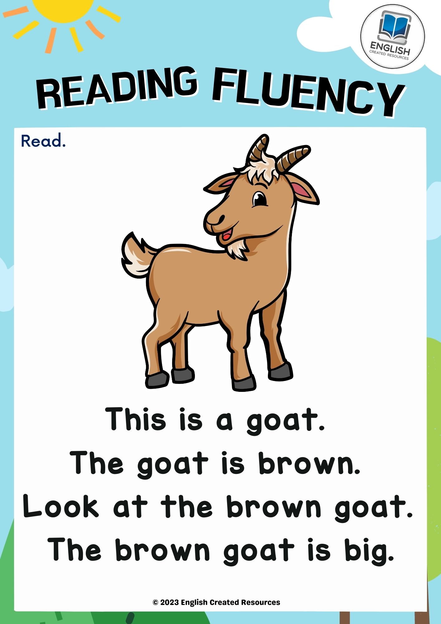 Reading Fluency Part 6 English Created Resources